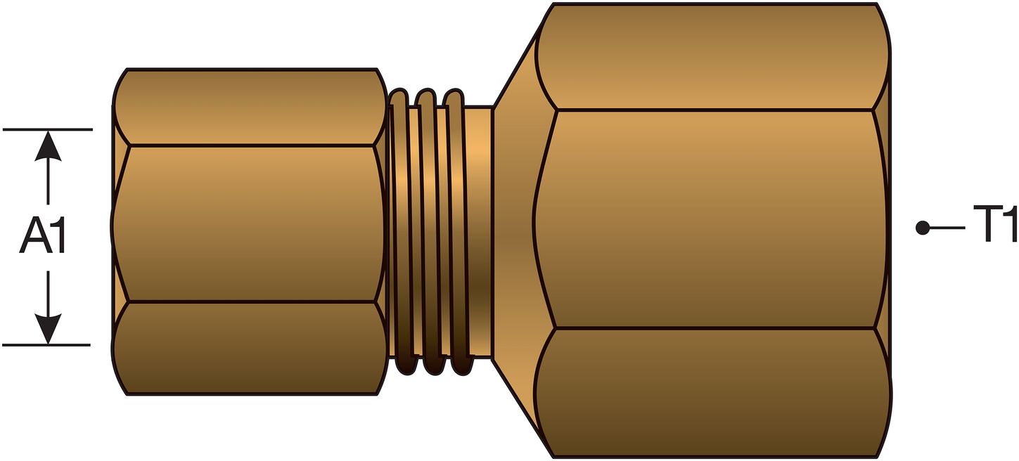 Gates G55150-0404 (4CTI-4FP) Copper Tubing Industrial to Female Pipe ...